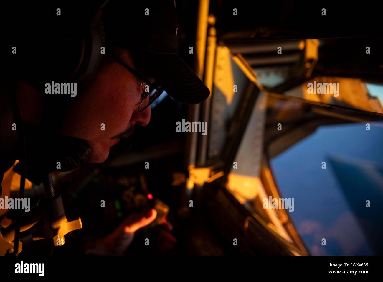 U.S. Air National Guard Tech. Sgt. Bradley Coleman, a boom operator ...