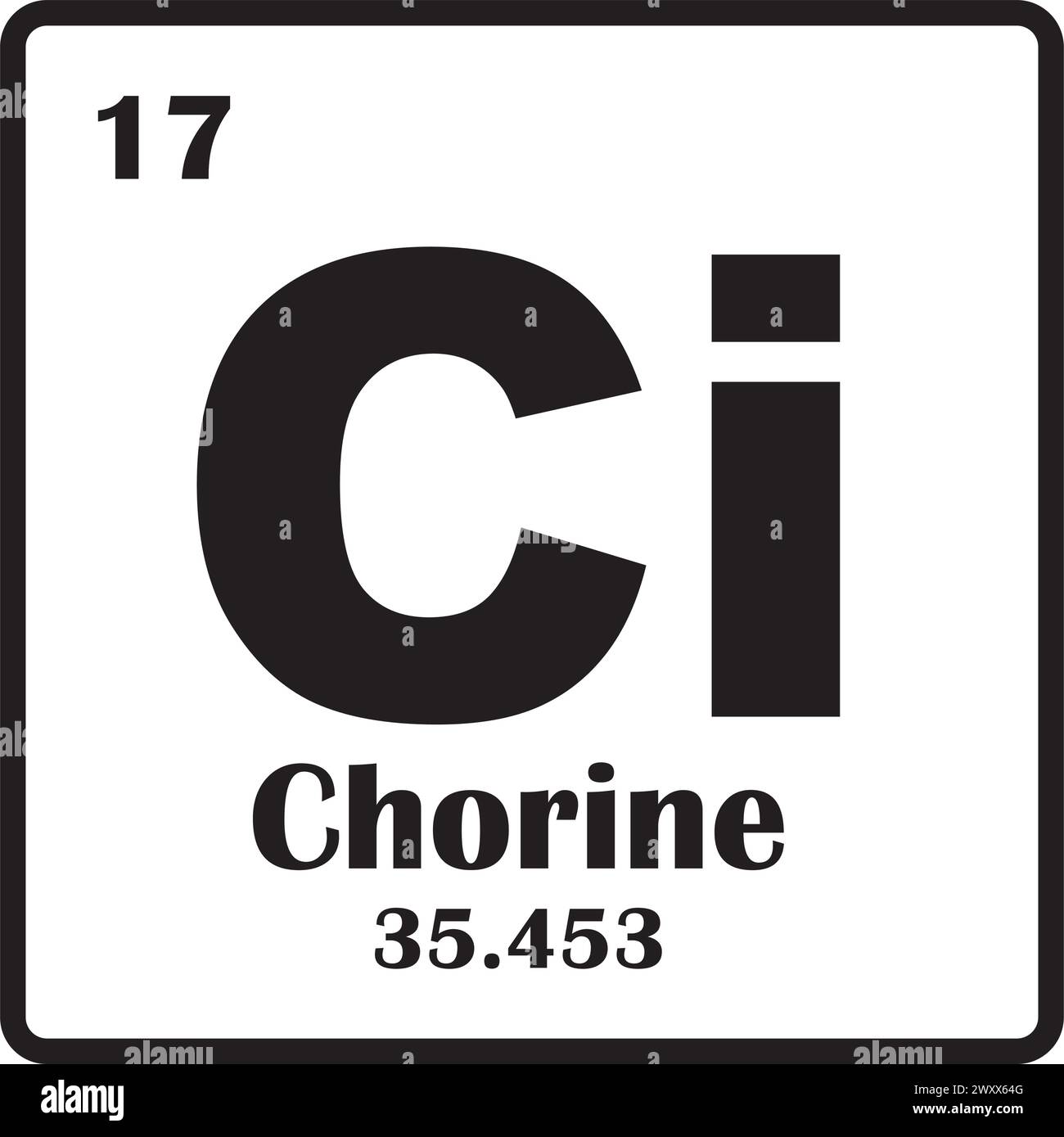Chlorine element icon vector illustration template symbol Stock Vector ...