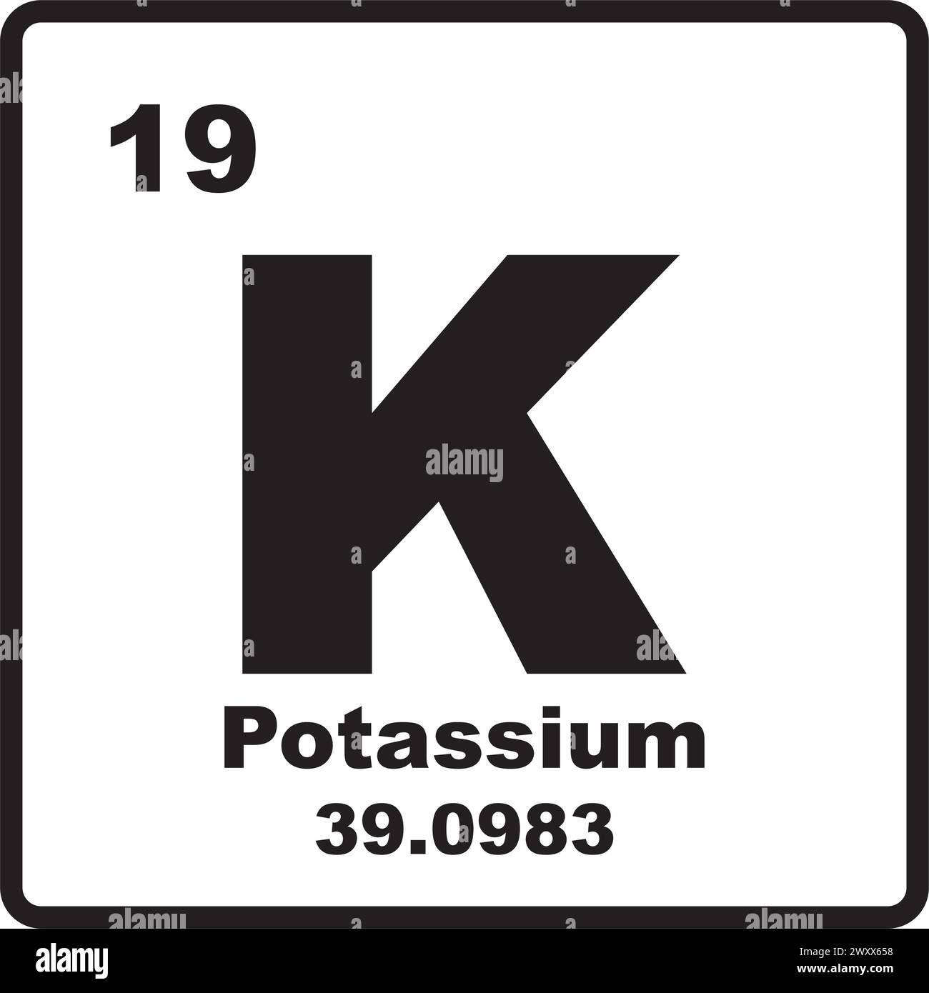 Potassium element icon vector illustration symbol design Stock Vector ...