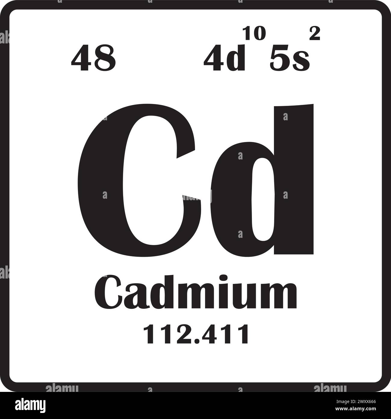 Element Cadmium icon vector illustration symbol design Stock Vector ...
