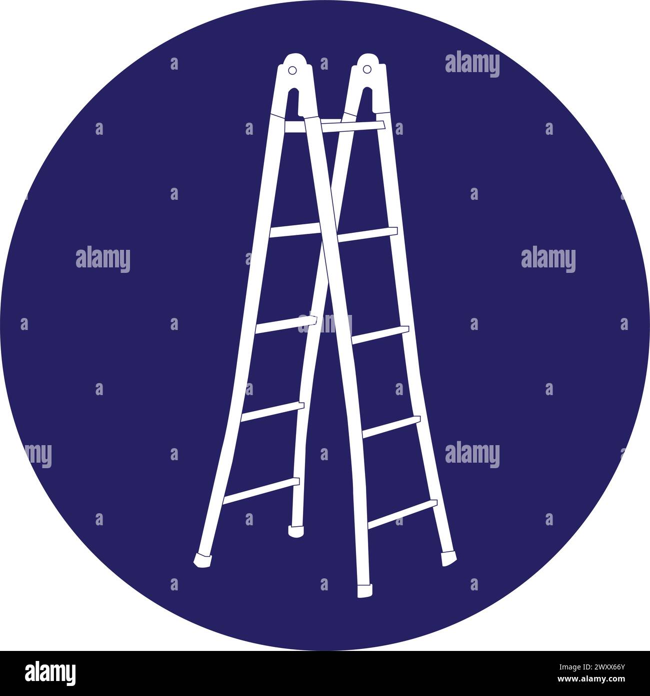 Folding ladder icon vector illustration symbol design Stock Vector ...