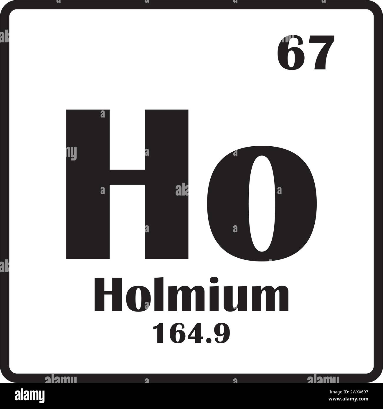 Holmium element icon vector illustration symbol template Stock Vector ...