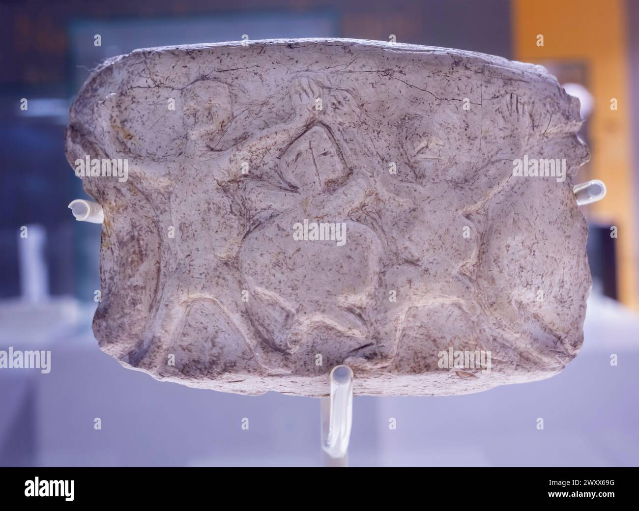 Neolithic stone bowl, Sanlıurfa Museum, Urfa, Sanliurfa Province ...