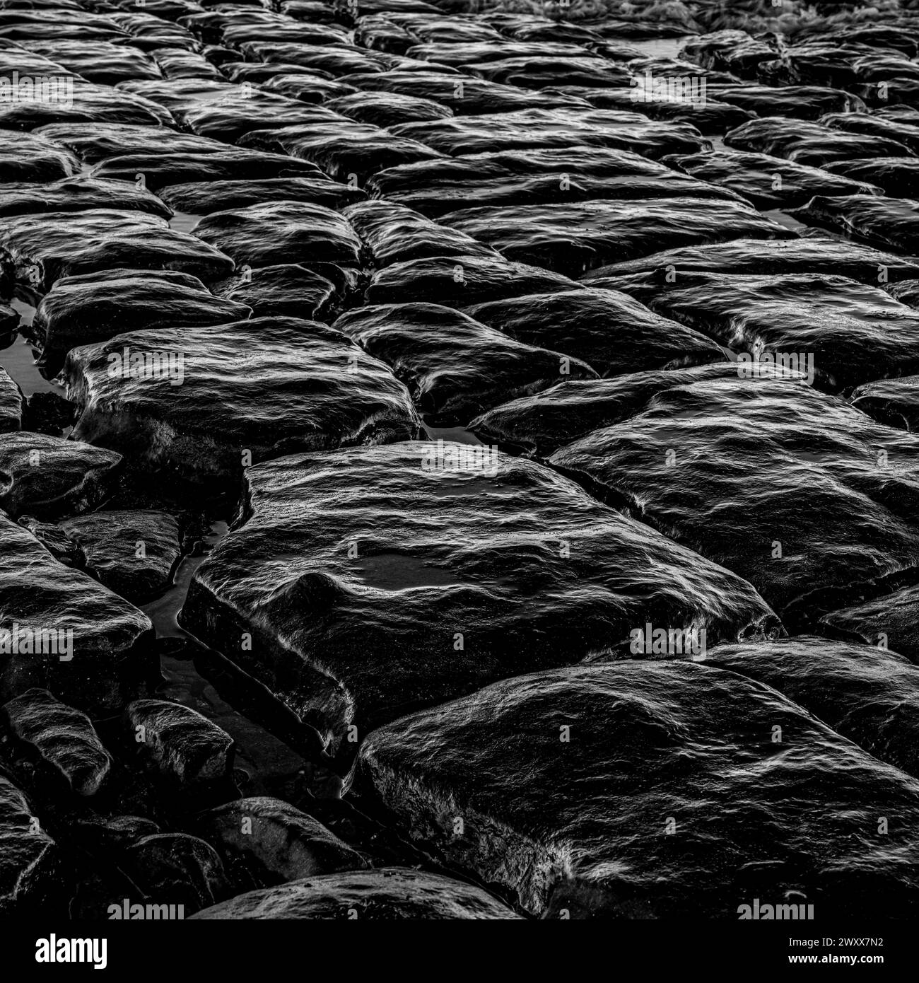 Coastal landscape beach rocky Black and White Stock Photos & Images - Alamy