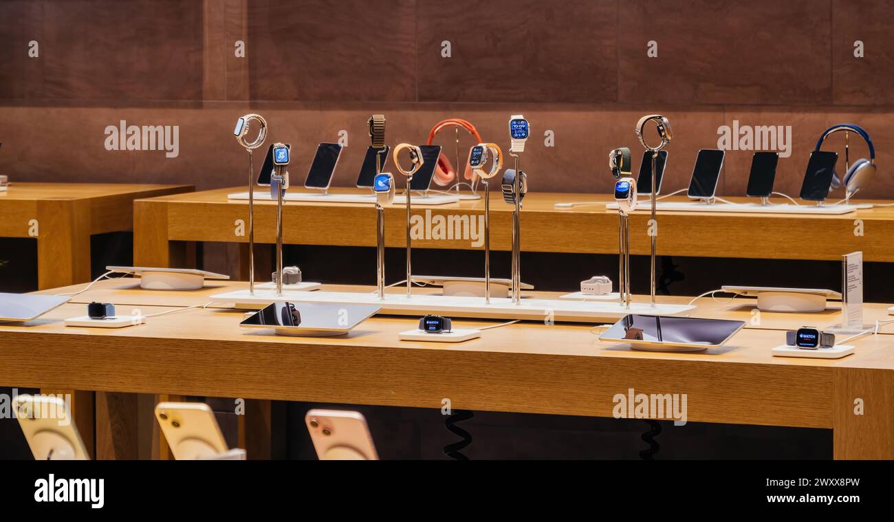 Strasbourg, France - Dec 23, 2023: Apple Watch Ultra 2 on display in a ...