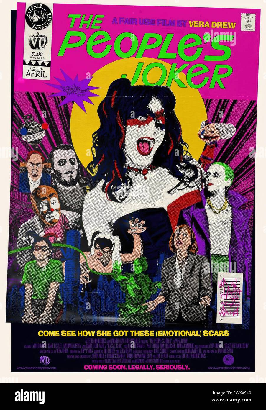 THE PEOPLE'S JOKER, poster, Vera Drew (center), Kane Distler (right ...