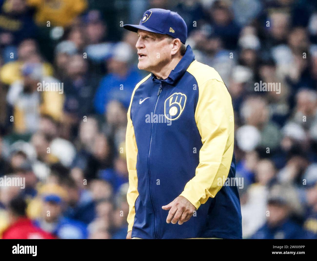 Milwaukee, United States. 02nd Apr, 2024. Milwaukee Brewers manager Pat ...