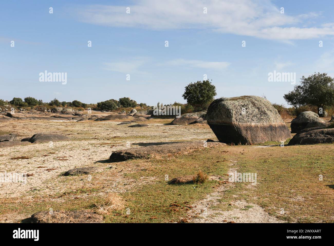 Los Barruecos Natural Monument in the middle of the Caceres peneplain ...