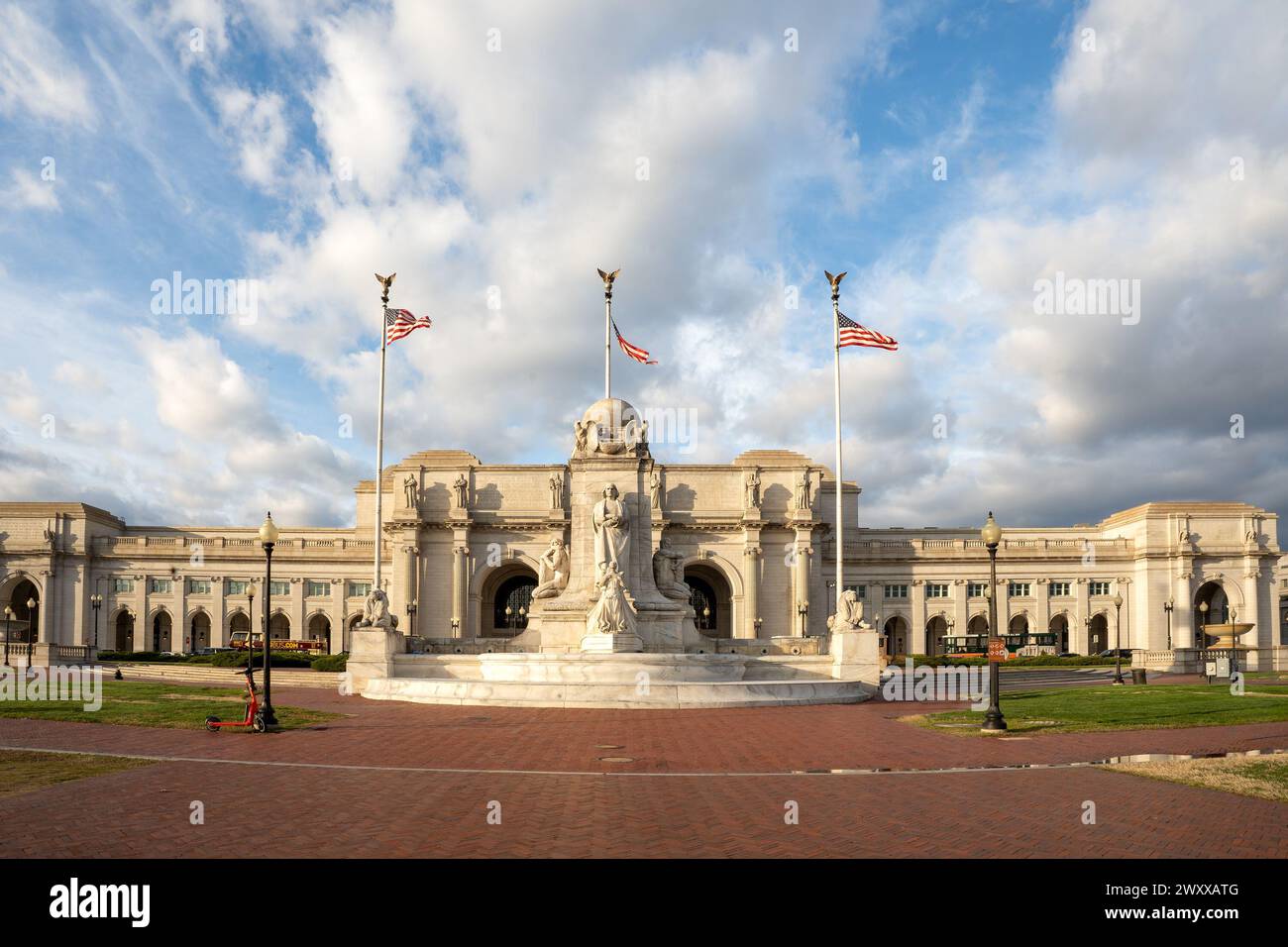Washington DC – US – Mar 22, 2024 Iconic Columbus Circle plaza in front ...