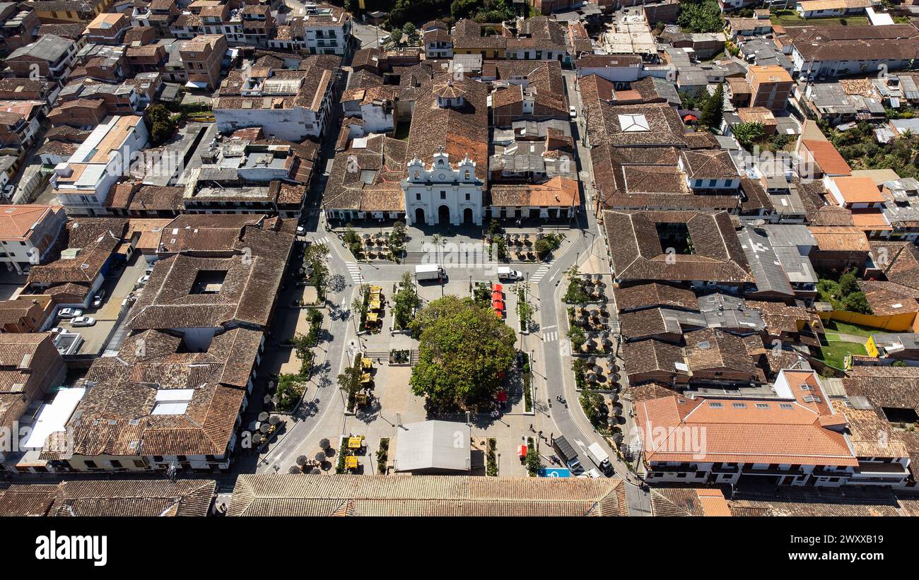 El Retiro, Antioquia - Colombia - March 2, 2024. Drone view of the ...
