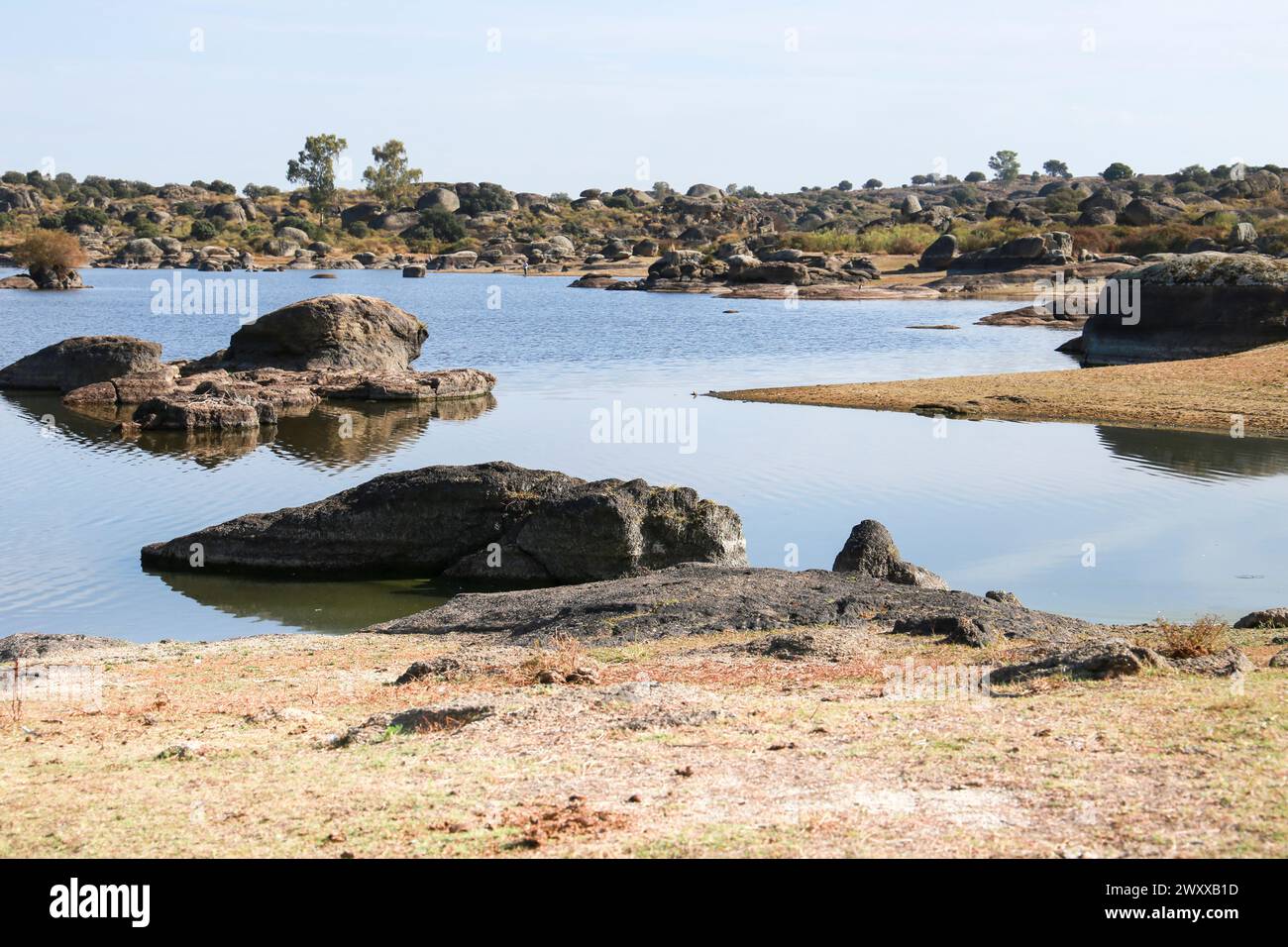 Los Barruecos Natural Monument in the middle of the Caceres peneplain ...
