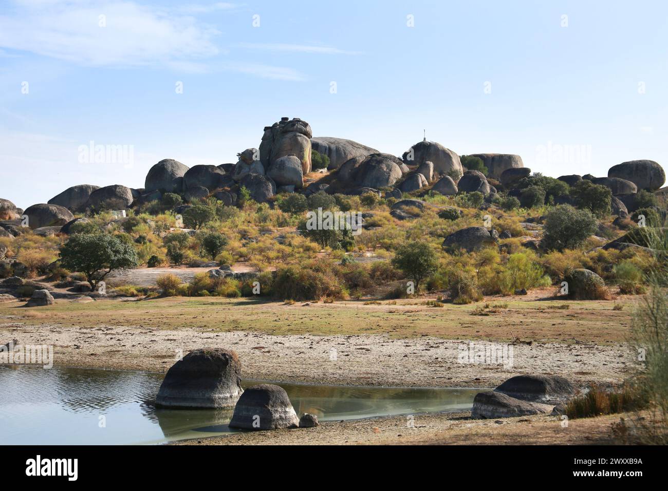 Los Barruecos Natural Monument in the middle of the Caceres peneplain ...