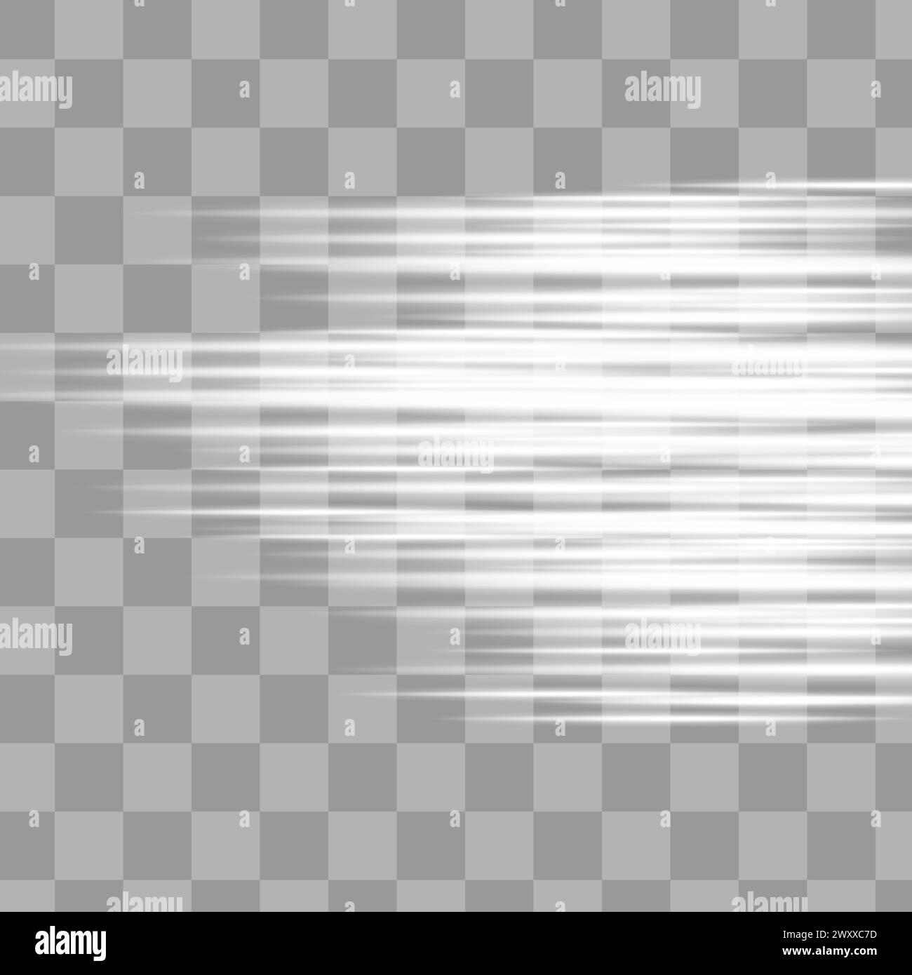 Abstract white laser beam. Transparent isolated on black background ...