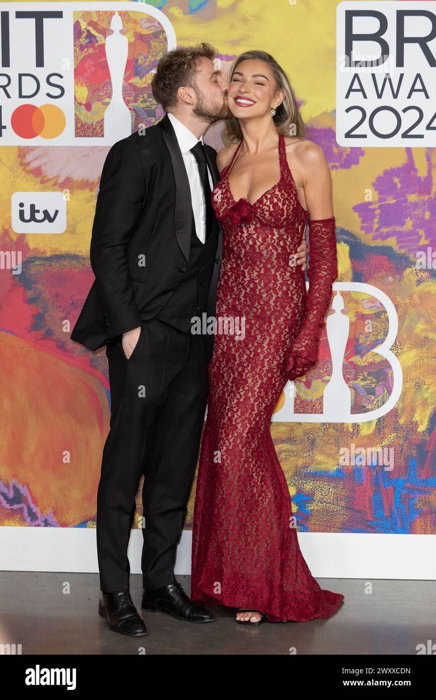 Celebs attend the Brit Awards 2024 at the O2 Featuring: Sam Thompson ...