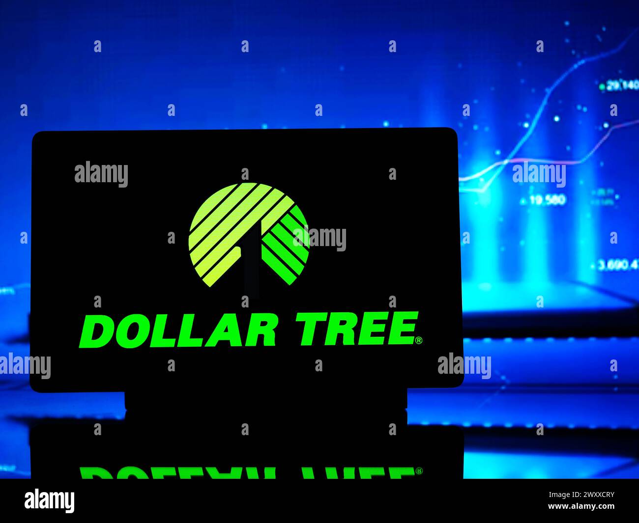 Germany - April 3, 2024: In this photo illustration, Dollar Tree, Inc ...