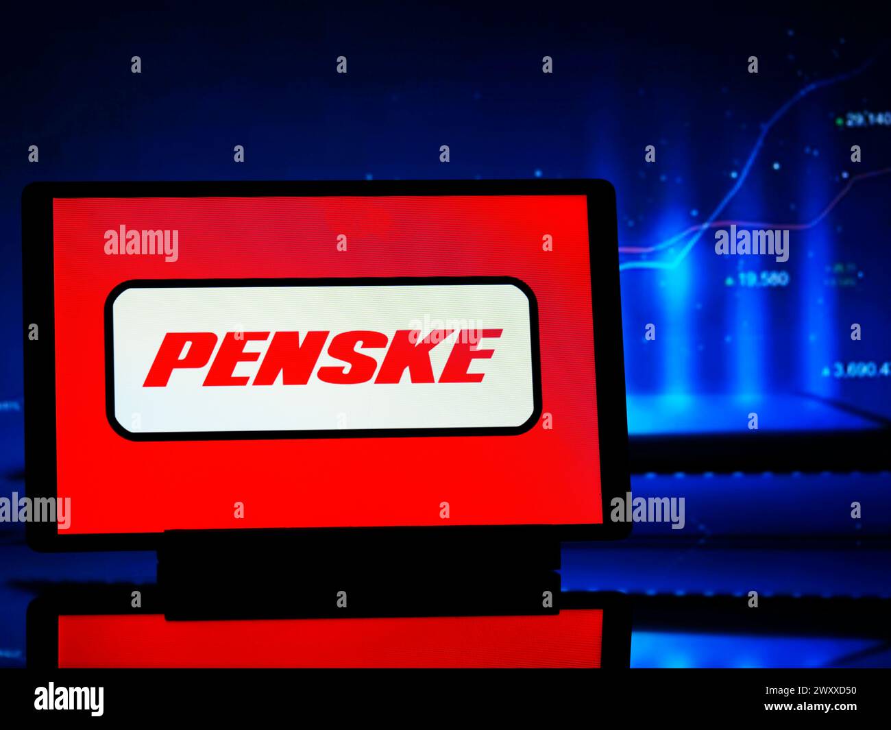 Germany - April 3, 2024: In this photo illustration, Penske Automotive ...