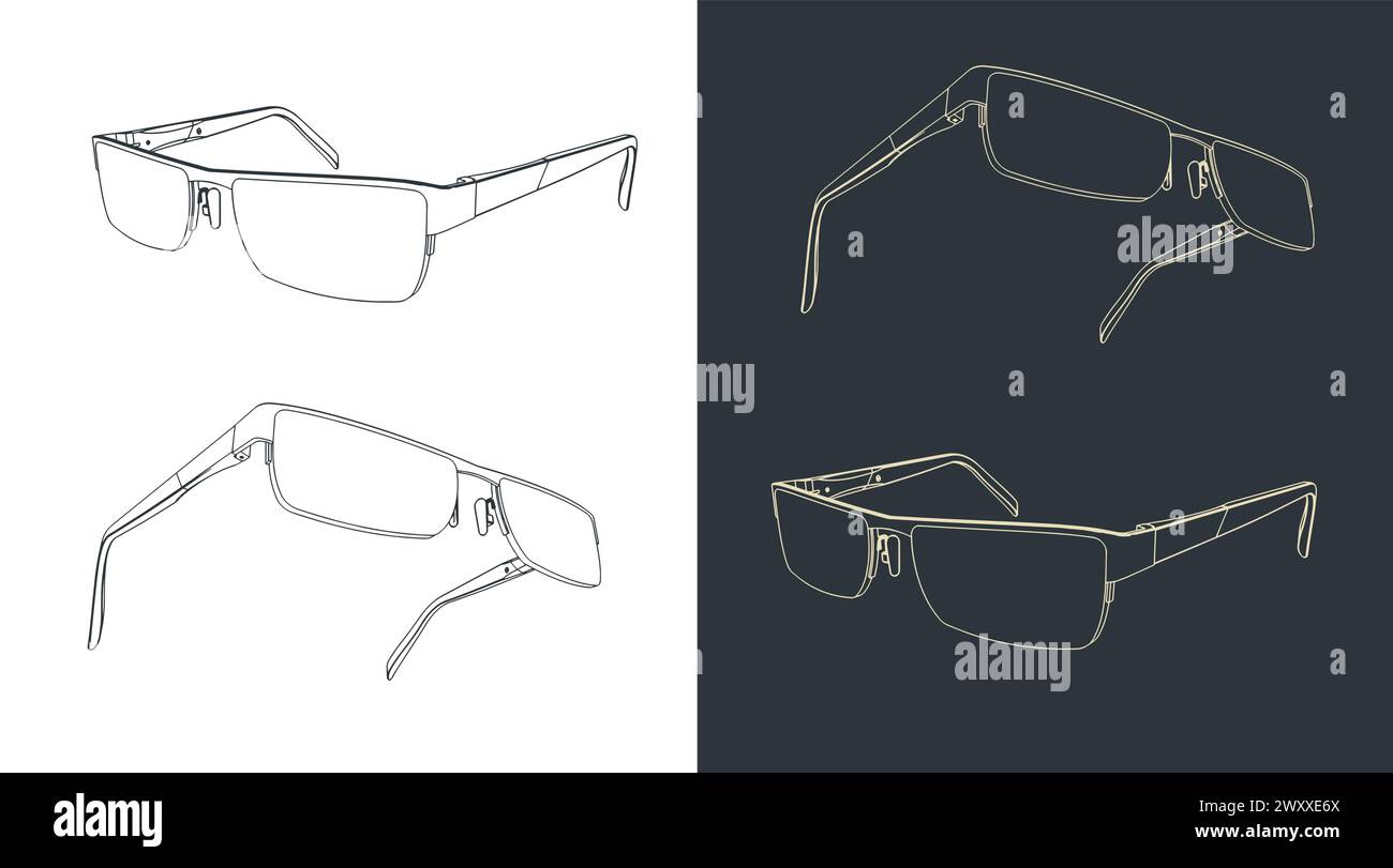 Stylized vector illustrations of a glasses Stock Vector Image & Art - Alamy