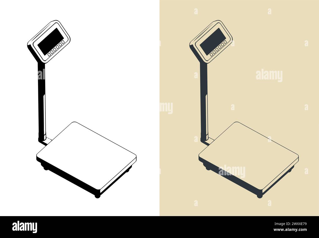 Weighing scale vector vectors hi-res stock photography and images - Alamy