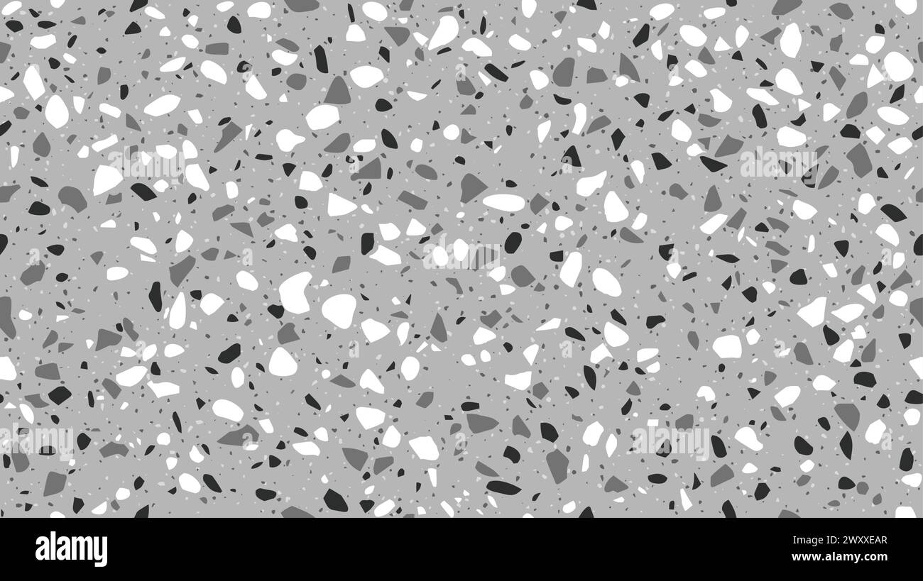 White, grey and black terrazzo mosaic tile pattern, terazo ceramic ...