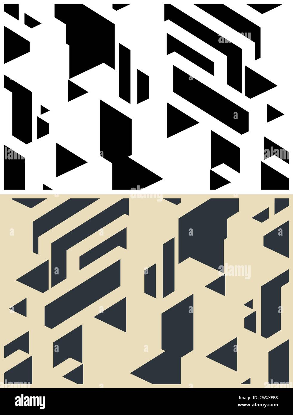 Stylized vector illustrations of abstract labyrinth close up Stock ...