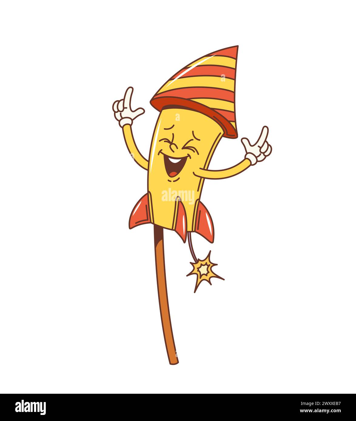 Cartoon firework rocket hi-res stock photography and images - Alamy