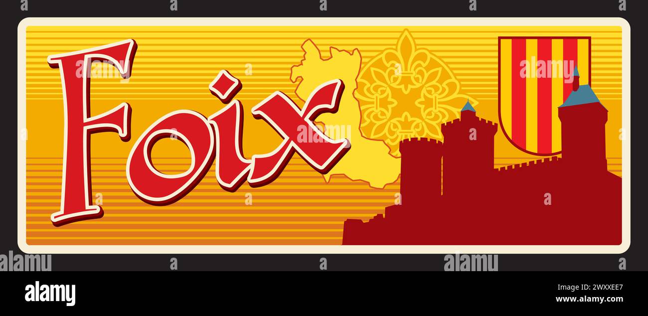 Foix region in France, French territory and location. Vector travel ...