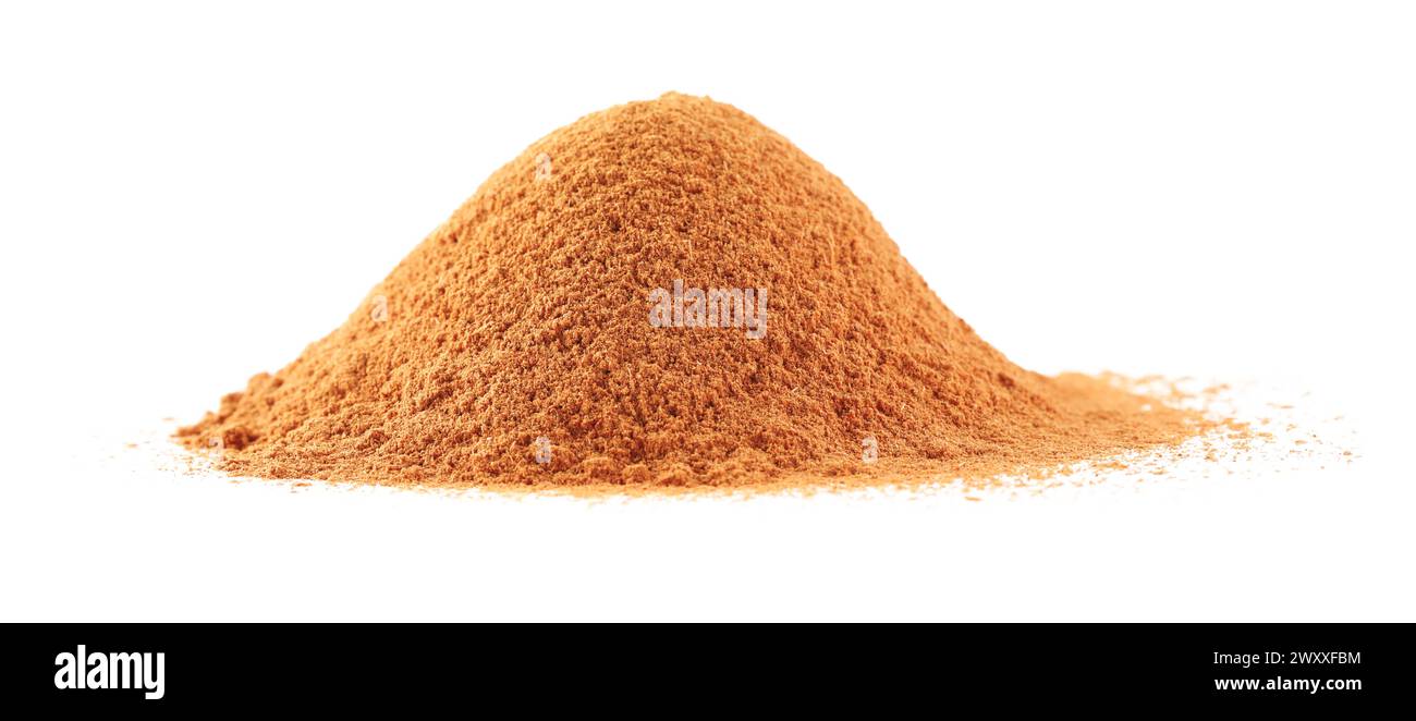 Pile of dry aromatic cinnamon powder isolated on white Stock Photo - Alamy