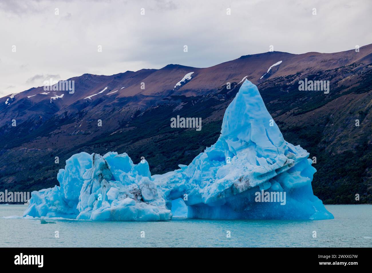 Perito Moreno Glacier blue ice in Patagonia, Argentina. Ice serac and ...