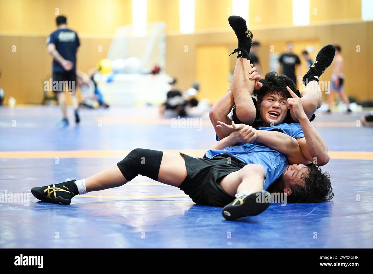 Tokyo, Japan. Credit: MATSUO. 2nd Apr, 2024. (L-R) Kotaro Kiyooka, Rei ...