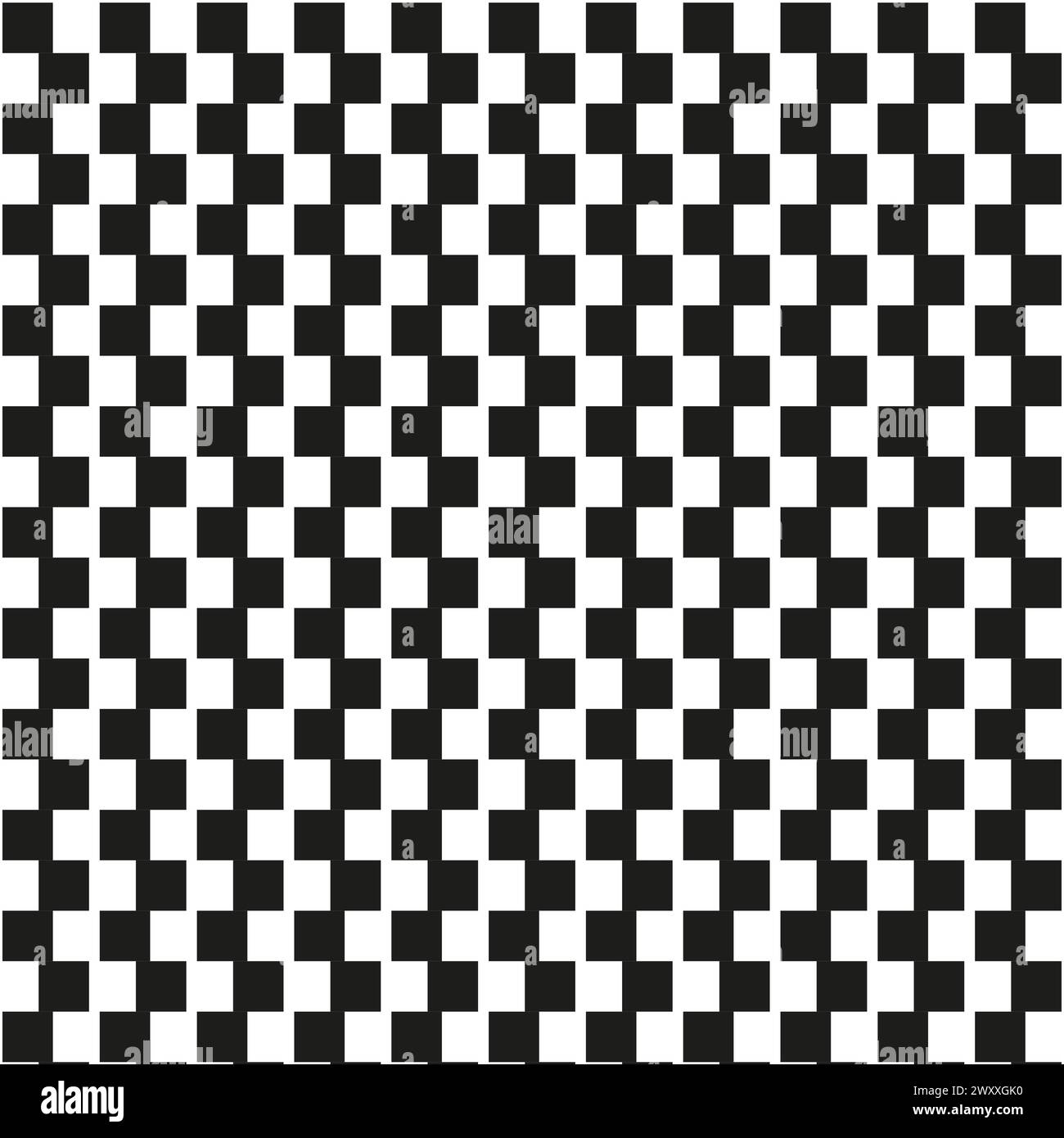 Geometric Optical Illusion. Black and white checkerboard pattern ...