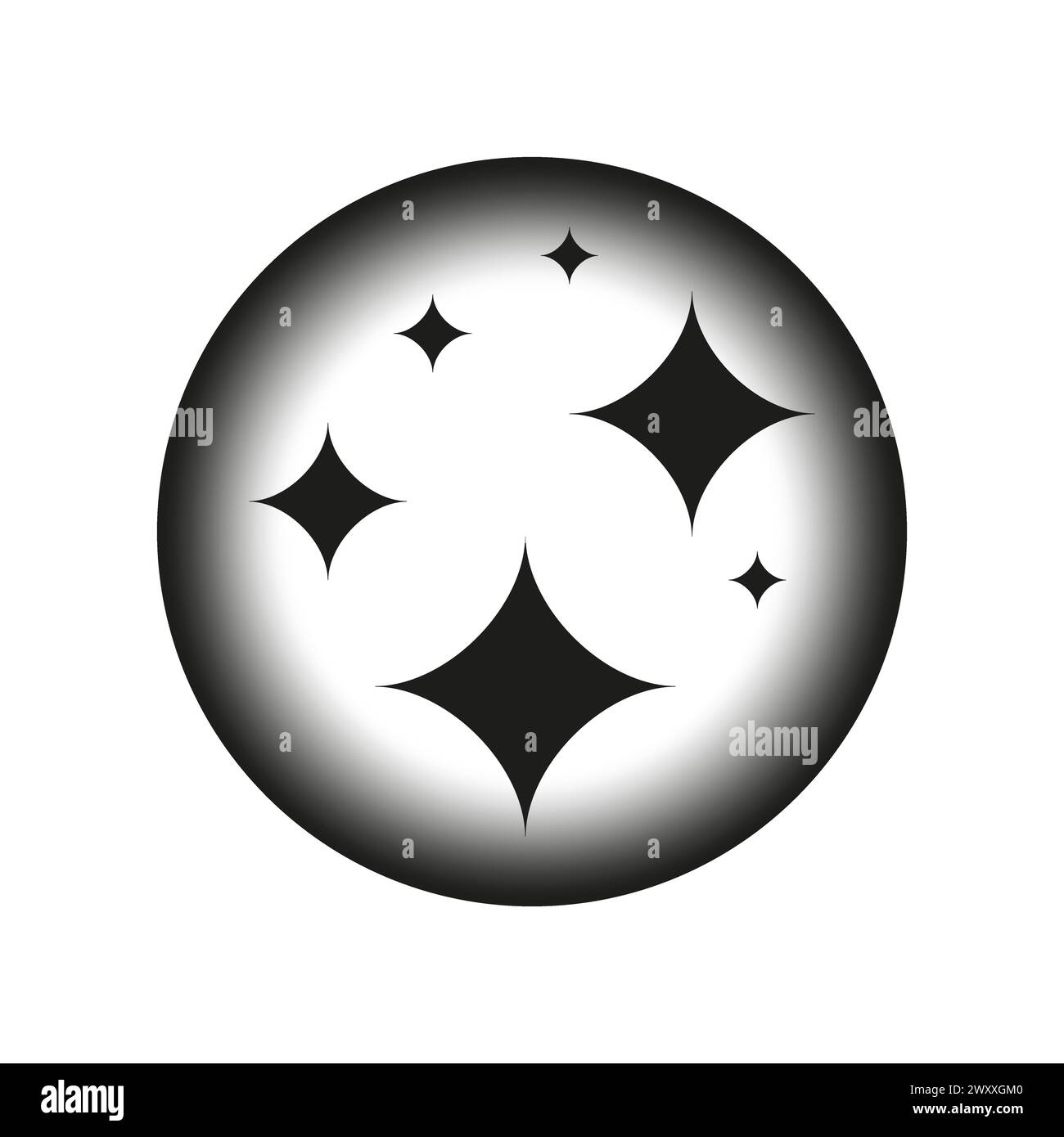 Black white glossy ball luminous Stock Vector Images - Alamy