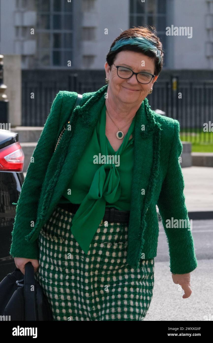 Minister of State at the Cabinet Office Baroness Neville-Rolfe is seen ...