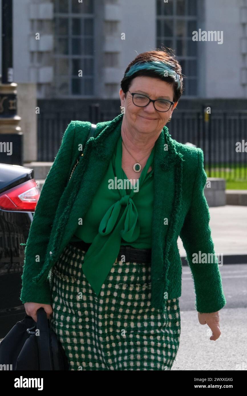 Minister of State at the Cabinet Office Baroness Neville-Rolfe is seen ...
