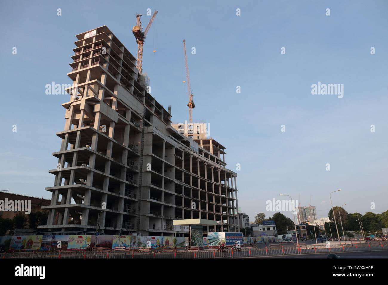 Uncompleted building, Ho Chi Min City (Saigon), Vietnam Stock Photo - Alamy