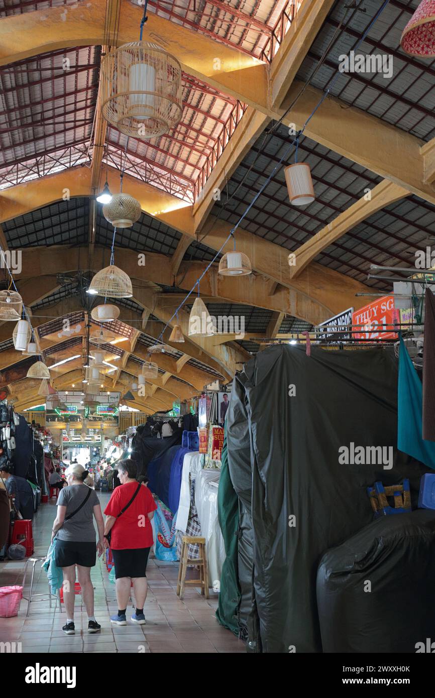Interior view of Central Market Building,(Ben Thanh Market), Ho Chi ...
