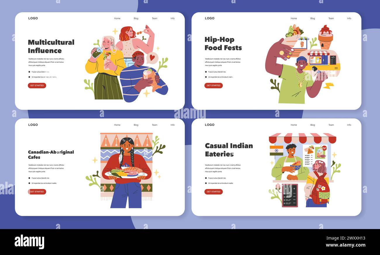 Multicultural food festival Stock Vector Images - Alamy