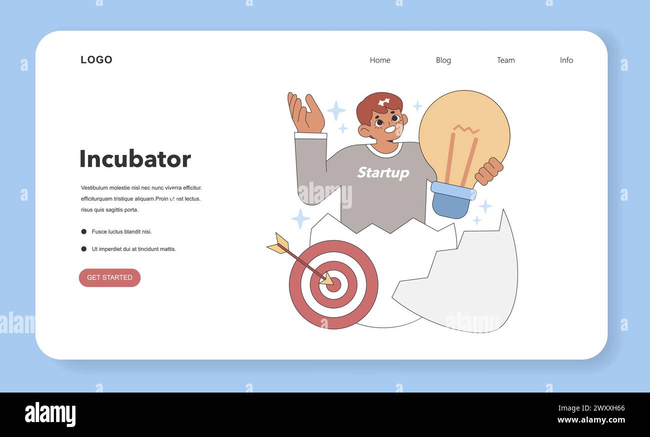 Incubator concept. A visionary entrepreneur hatches innovative ideas ...