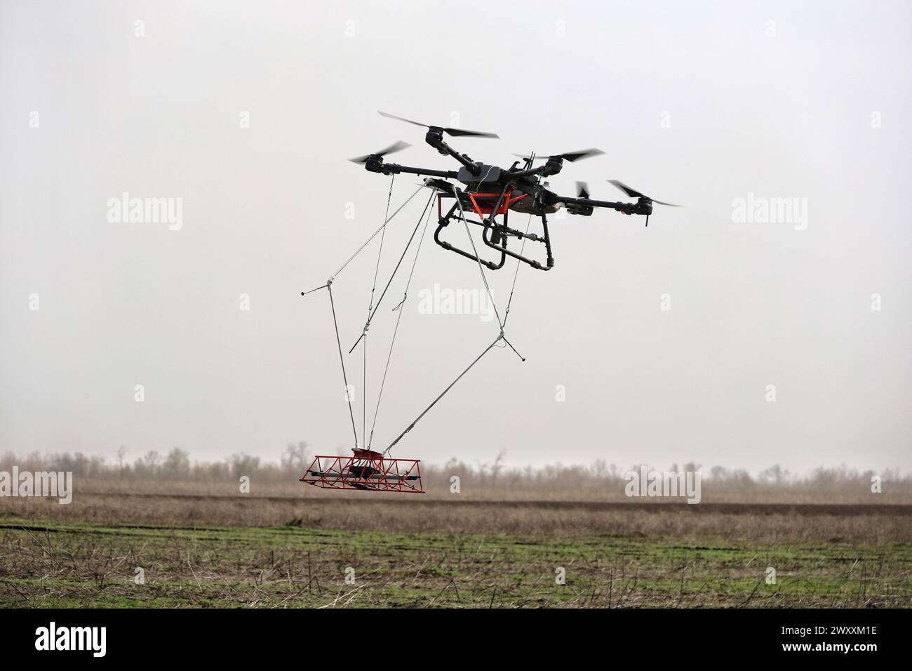 MYKOLAIV REGION, UKRAINE - APRIL 02, 2024 - The MinesEye unmanned ...