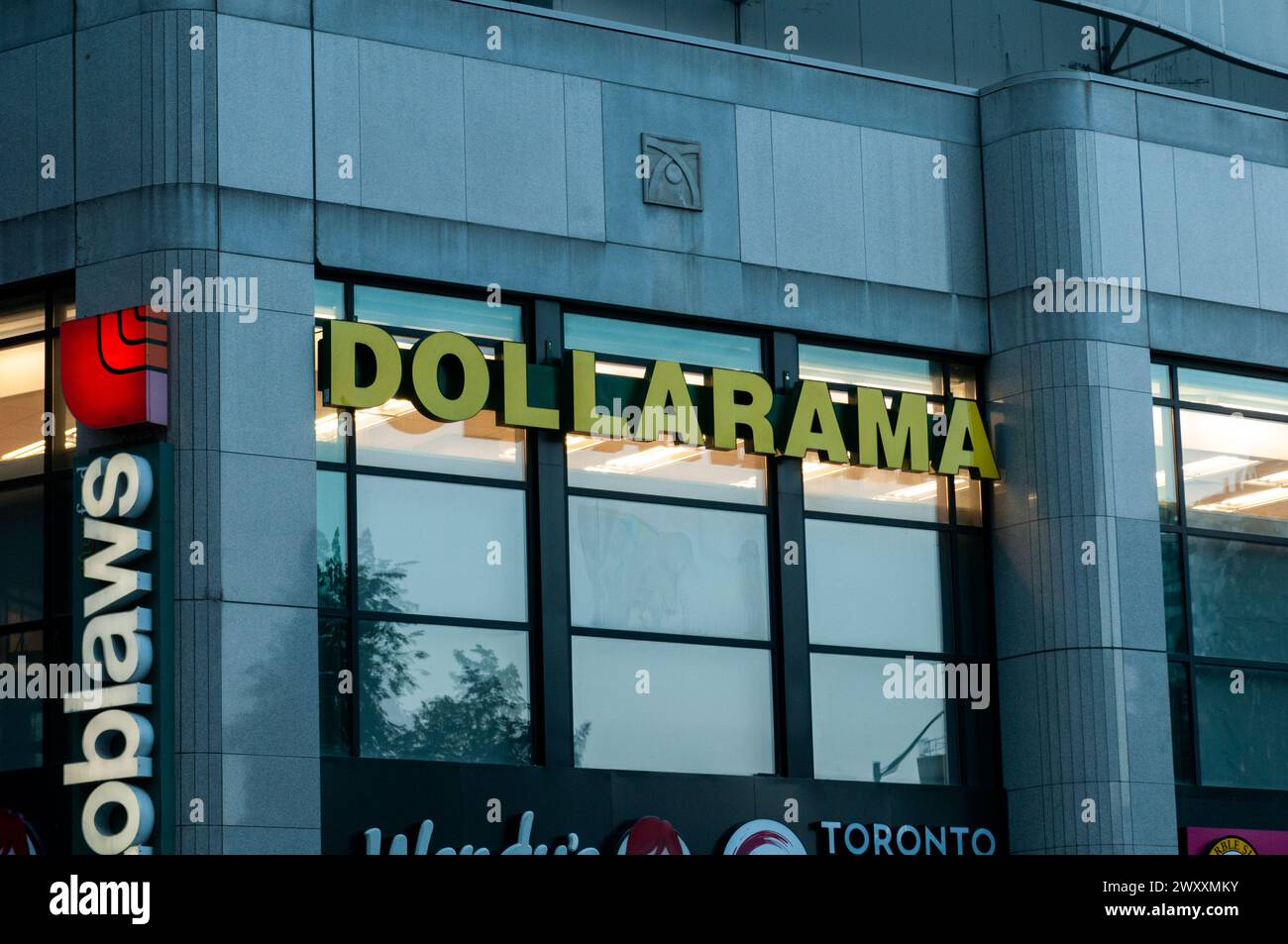 Toronto, ON, Canada – October 18, 2023: Close-up of Dollarama store ...