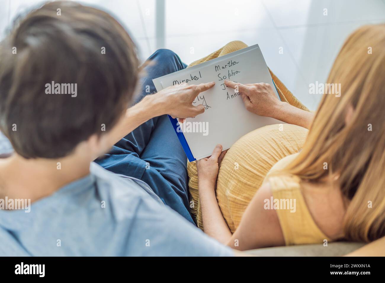 Expectant couple joyfully selects a name for their unborn daughter ...