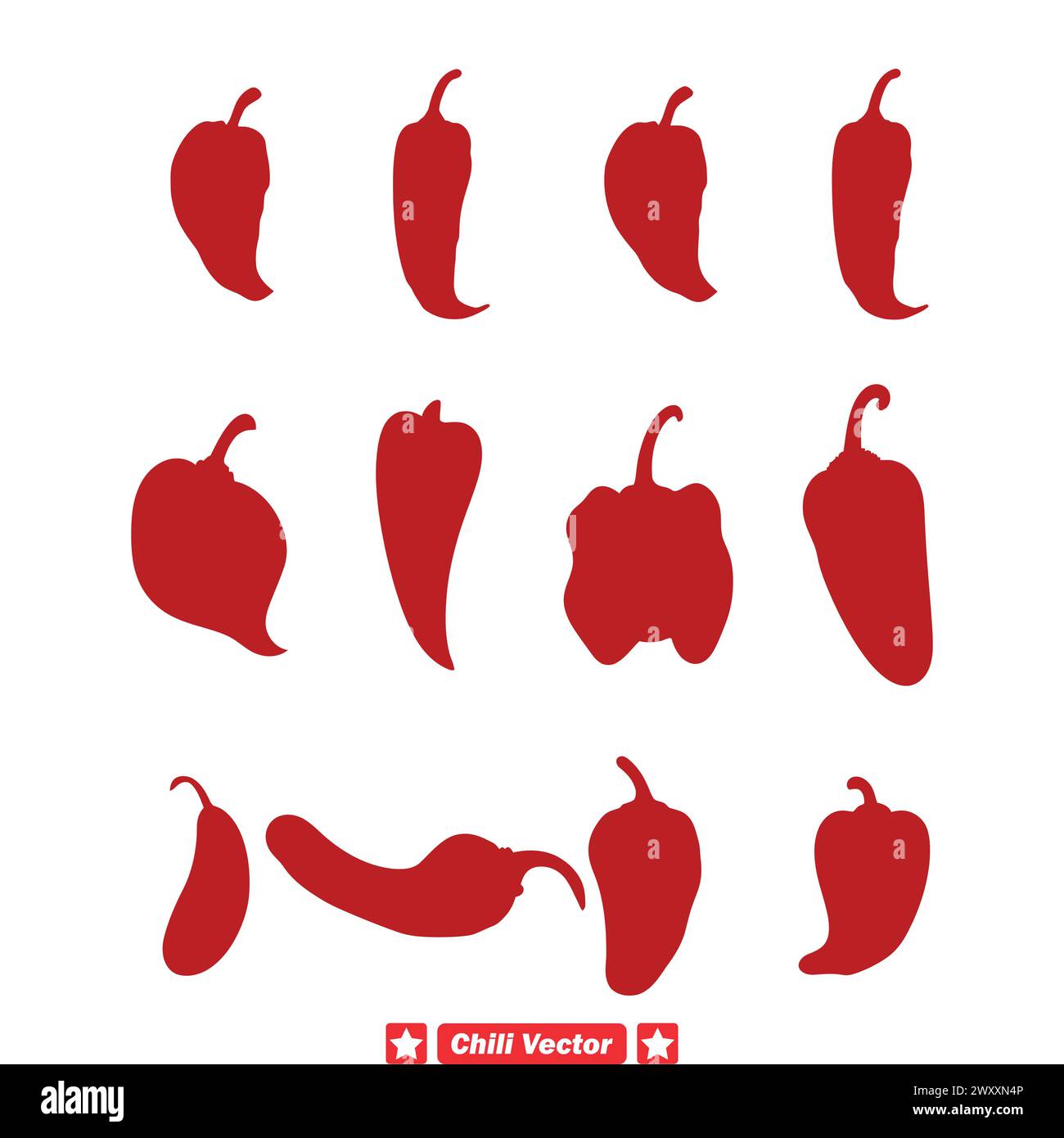 Creative Heatwave Chili Vector Set Perfect for Restaurant Menus and ...