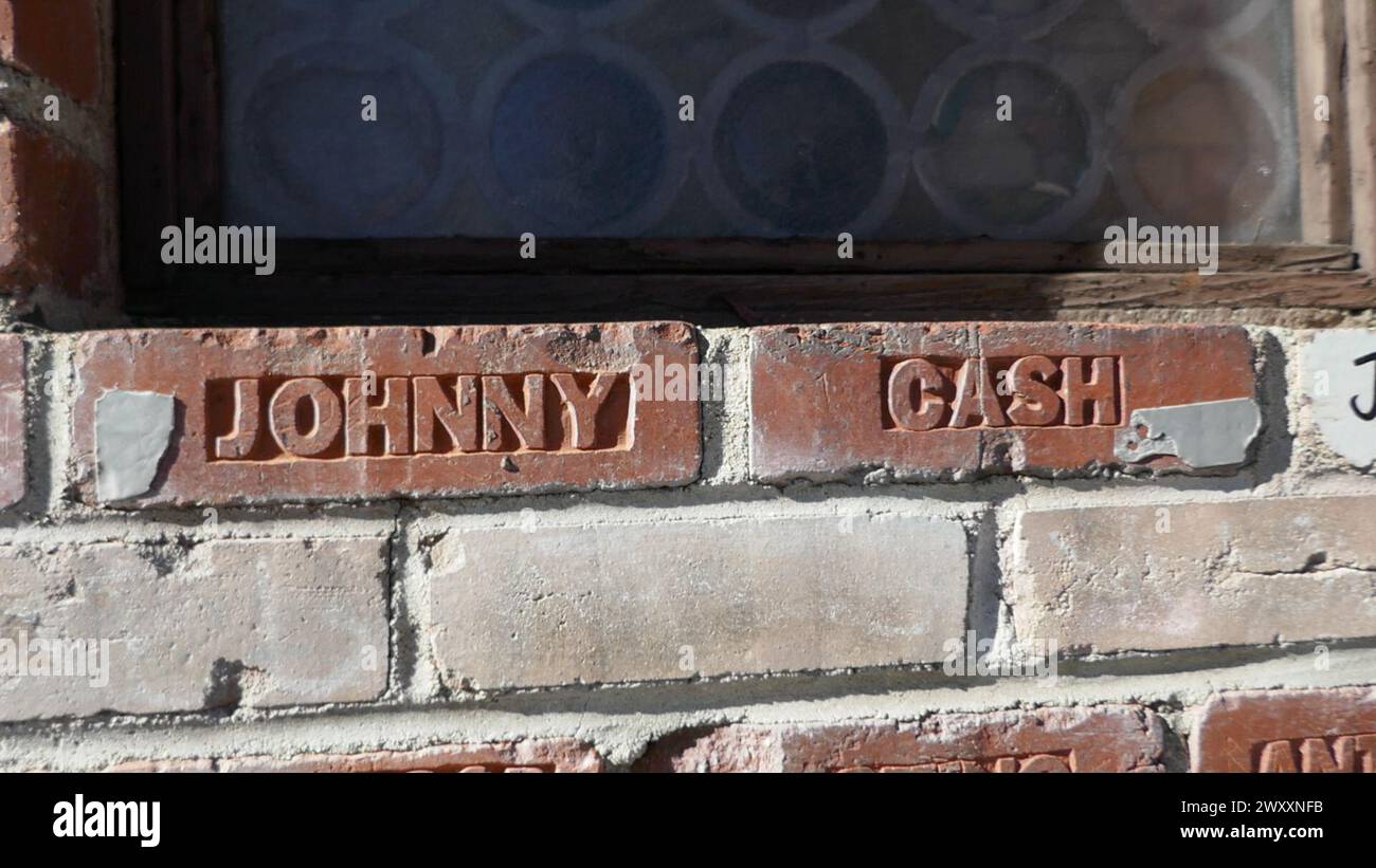 Los Angeles, California, USA 2nd April 2024 Johnny Cash Bricks at ...