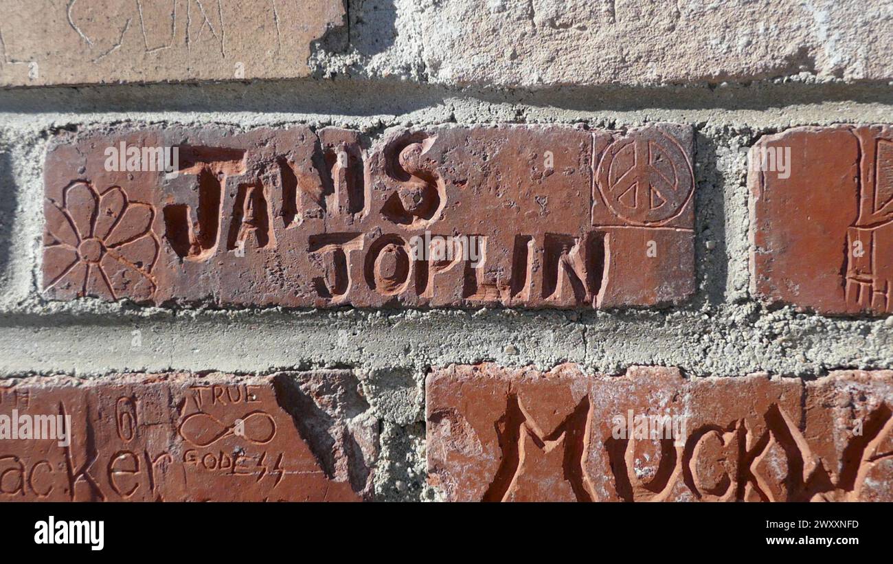 Los Angeles, California, USA 2nd April 2024 Janis Joplin Brick at ...