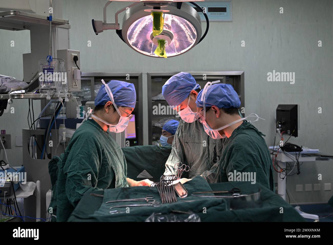 Shenyang, China's Liaoning Province. 25th Mar, 2024. Guo Quan (C) and ...