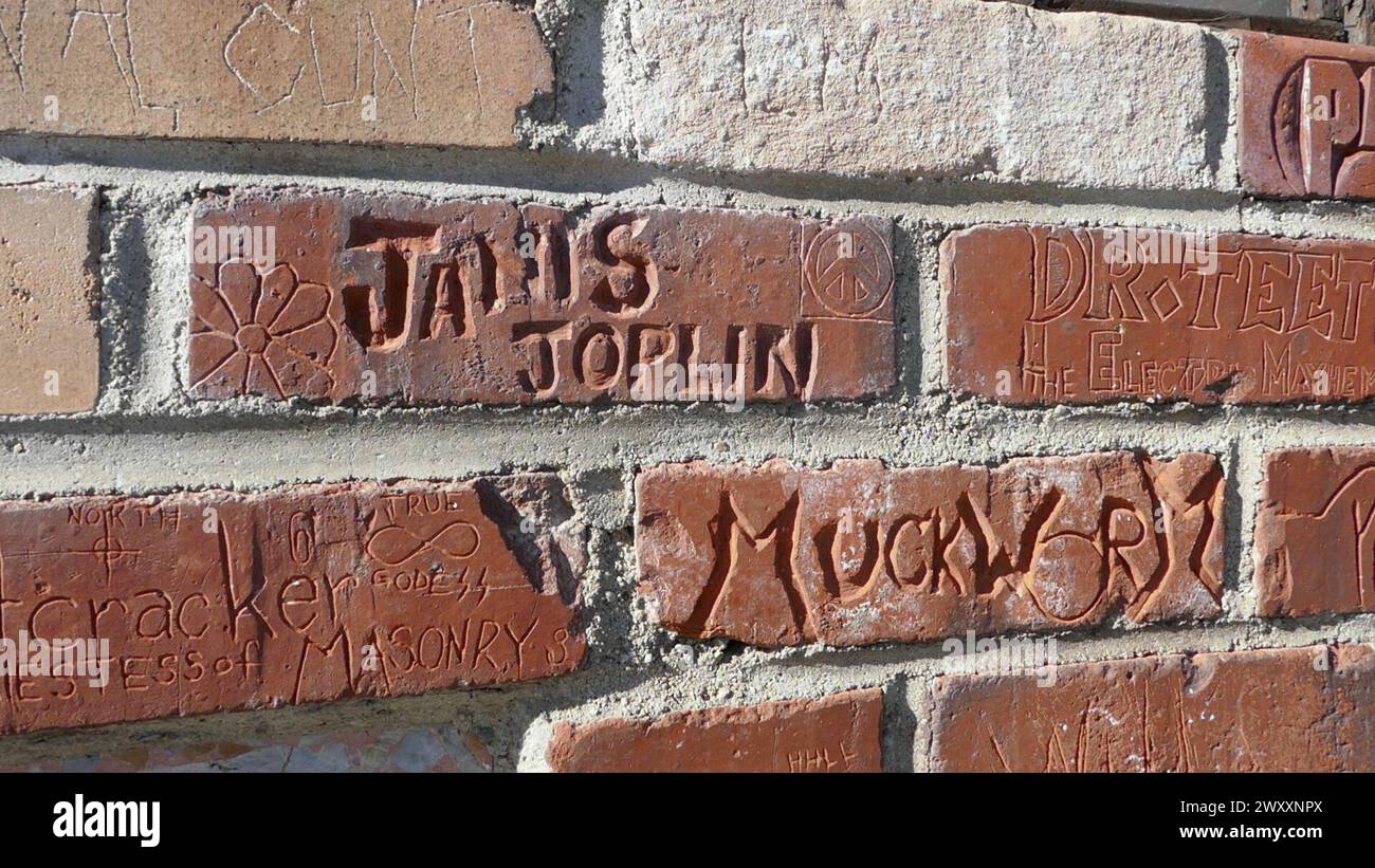 Los Angeles, California, USA 2nd April 2024 Janis Joplin Brick at ...