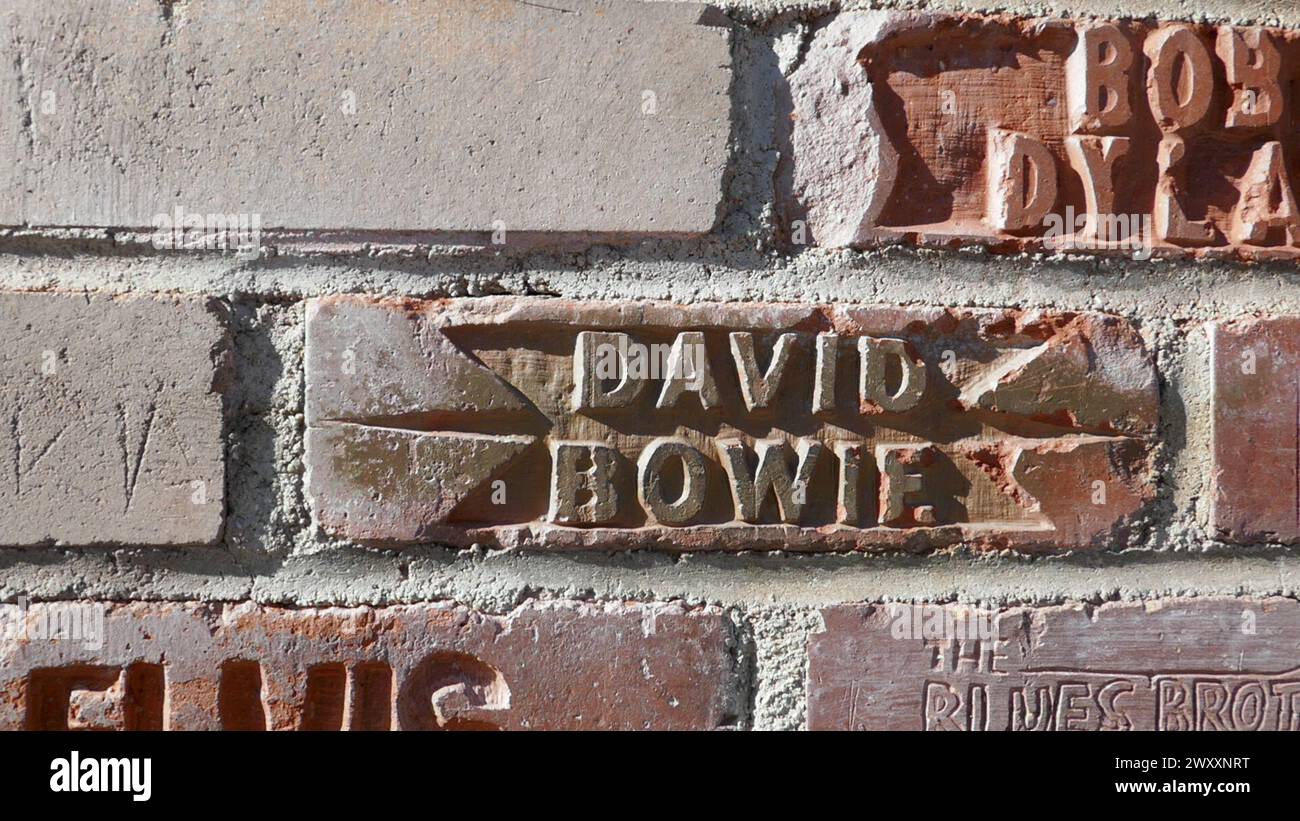 Los Angeles, California, USA 2nd April 2024 David Bowie Brick at ...