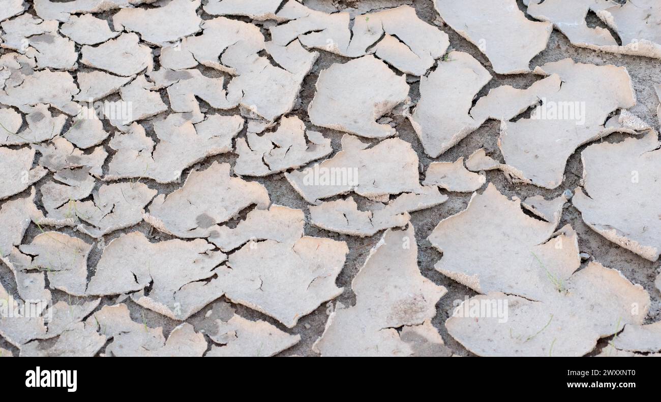 Cracked, parched earth showing the consequences of extreme drought ...