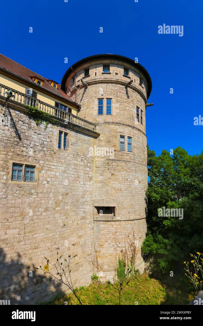 Hohentuebingen Palace, tower, masonry, Museum of the University of ...