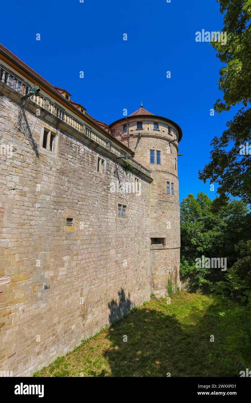 Hohentuebingen Palace, tower, masonry, Museum of the University of ...