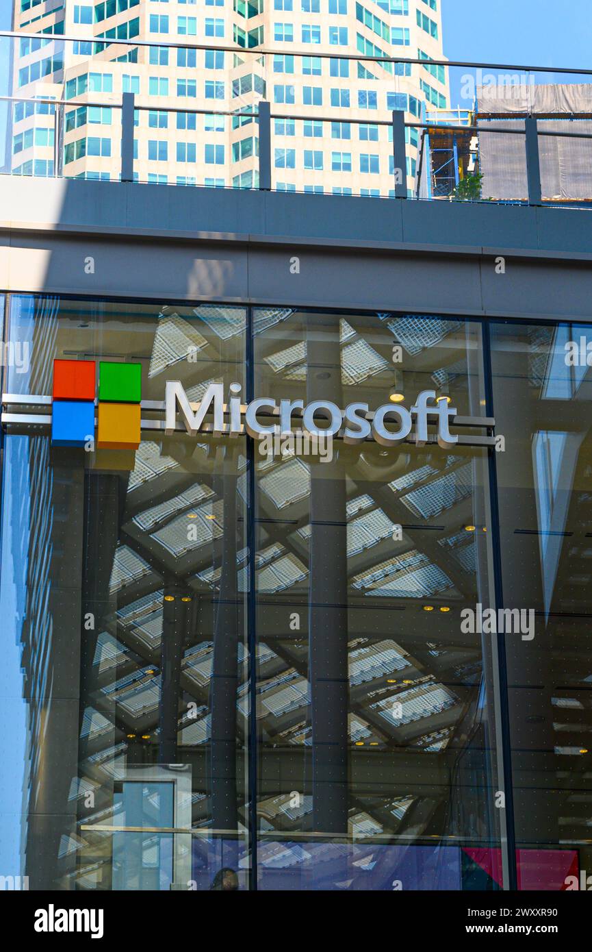 Toronto, ON, Canada - September 10, 2023: View at the logo sign of ...